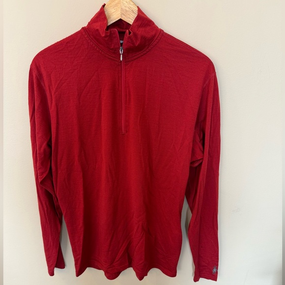 Smartwool | Shirts | Smartwool Mens 4 Zip Base Layer Merino Wool Brick ...